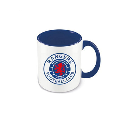 Rangers FC Inner Two Tone Mug White/Navy Blue (One Size) | DIY at B&Q