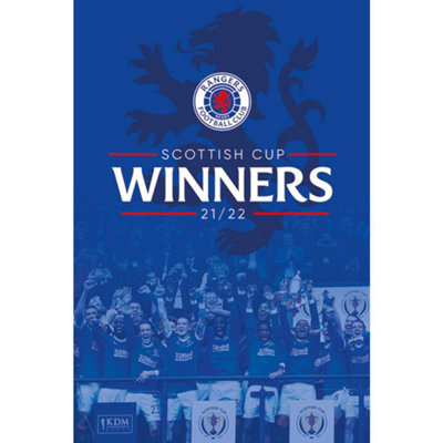 Rangers FC Scottish Cup Winners Poster Blue/White (91cm x 61cm) | DIY ...