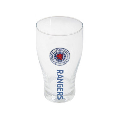 Rangers FC Wordmark Pint Gl Clear (One Size) | DIY at B&Q