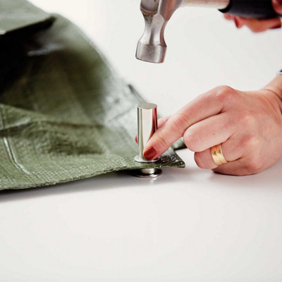 Rapid 5000413 Eyelets 12 x 23mm (25) + Metal 2 Piece Anvil RPD5000413