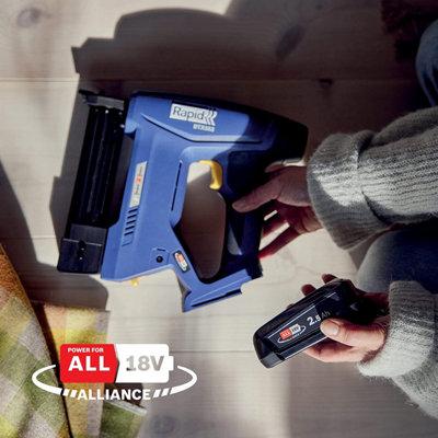 Rapid BTX553 18V Power 4 All Battery Powered Staple Gun Kit Cordless ...