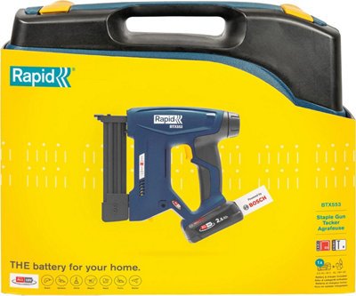 Rapid BTX553 18V Power 4 All Battery Powered Staple Gun Kit Cordless ...