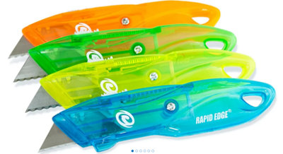 Rapid Edge Colour Acrylic Serrated Utility Cutter