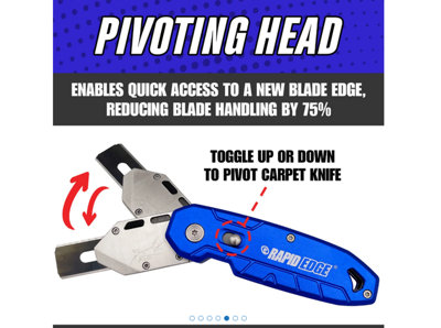Rapid Edge Pivoting Carpet Cutter