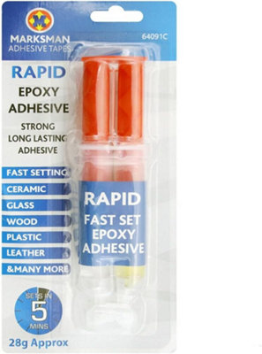 Rapid Fast Set Epoxy Adhesive Strong Wood Plastic Glass Leather Long ...
