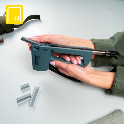 Rapid R13 Upholstery Staple Gun in Skog Green For No.13 Staples 4-10mm ...
