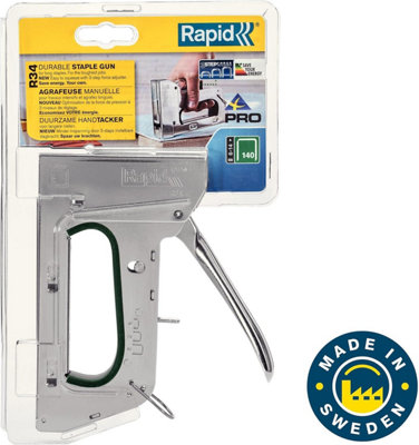 RAPID R34 HEAVY DUTY MANUAL DIY STAPLE GUN PRO FOR NO. 140 STAPLES WITH ...