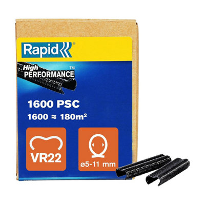 Rapid VR22 Galvanized Fence Hogrings Black PET Coating Suitable for 5 ...