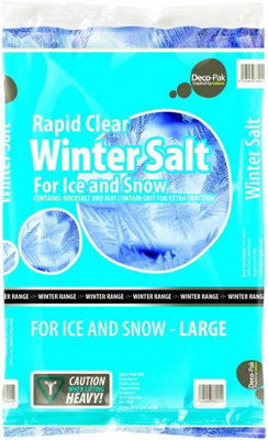 RAPID WINTER GRIT DE-ICING WINTER CLEAR ROCK SALT 20KG FOR PATHS AND ...