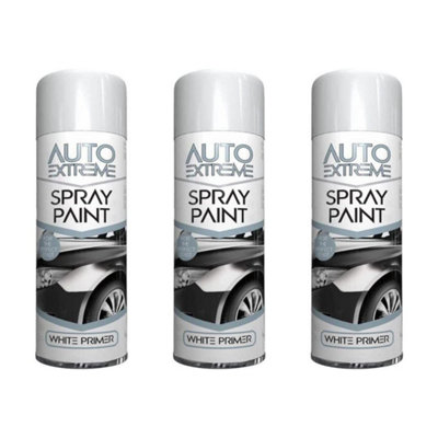 RAPIDE AUTO EXTREME ALL PURPOSE PAINT CAN WHITE PRIMER 250ML - PACK OF 3