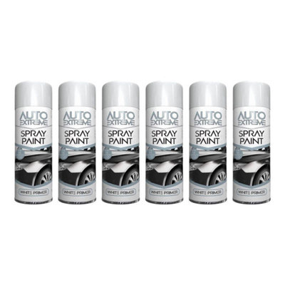 Rapide Auto Extreme All Purpose Paint Can White Primer 250ml - Pack of 6