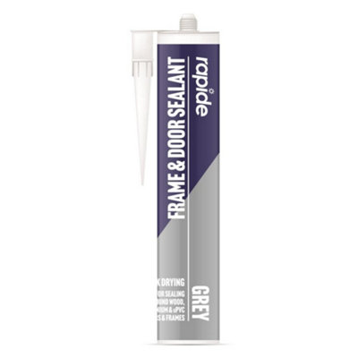 Rapide Frame & Door Sealant Cartridge Acrylic uPVC Window Frames Grey 260mL