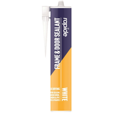 Rapide Frame & Door Sealant White 260ml Wood uPVC Doors Window Frames ...