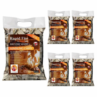 RapidFire Kindling 5 x 10 litre Bag Pack Pack Kindling for Pizza Ovens ...