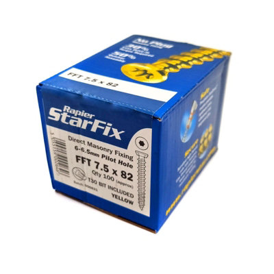 Rapierstar StarFix FFT Masonry Screw (100 Pack) - 82mm