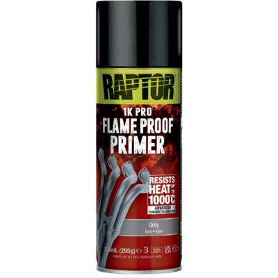 RAPTOR Flameproof Primer Paint Grey 1000C Heat Resistant Ceramic ...