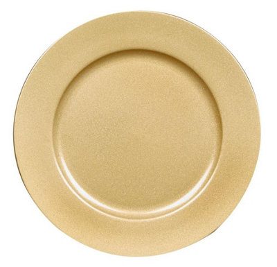 RARAION - 33CM GLITTER CHARGER PLATE, GOLD