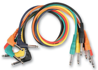 RARAION - 6.35mm (1/4") Mono Jack Plug to Right Angled Plug Leads, 30cm ...