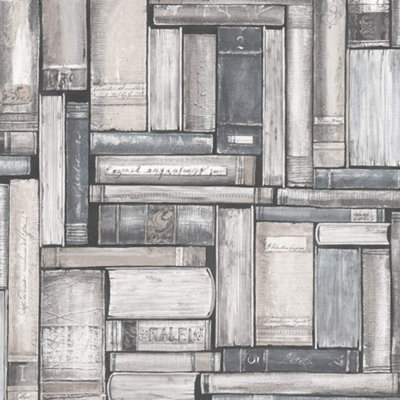 Rasch 3D Vintage Book Spine Library Theme Textured Wallpaper 220742