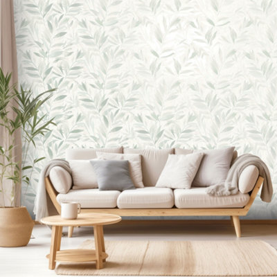 Rasch Fiji Leaf Off White Wallpaper Roll Bedroom Living Room Hallway ...