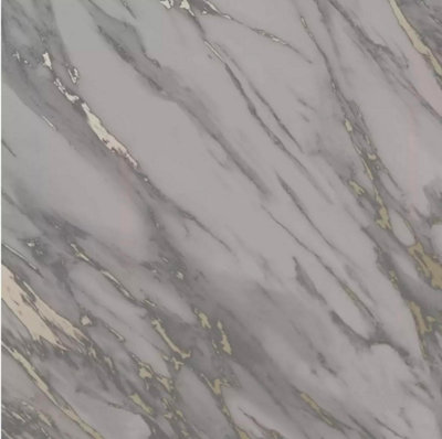 Rasch Realistic Marble Elegant Grey Gold Marble Effect Wallpaper Luxury ...