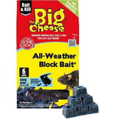 Rat and Mouse Bait Blocks All Weather Rodent Poison Ready to Use Bait ...