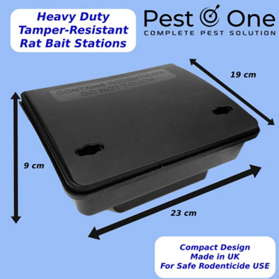 Rat Block Bait with Bait Station Fast Acting Rodent Control Kit single ...