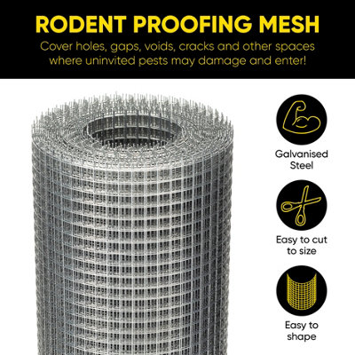 Rat Mice Mesh Rodent Proofing Steel Metal Wire Roll Stop Prevent ...