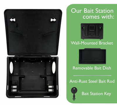 Rat & Mouse Bait Box Stations- Tamper Proof, Heavy Duty Outdoor ...