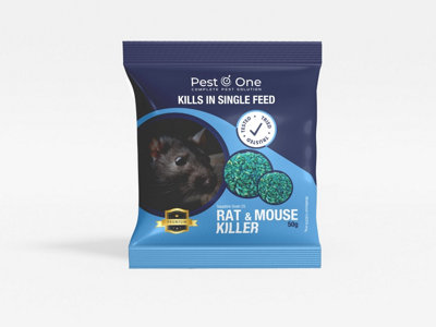 Rat & Mouse Poison Blue Grain - Kills in Single Feed Stongest Maximum ...