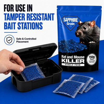 Rat Poison Bait Grains Mouse Bait Sachets Rodent Repellent Grain Bait ...