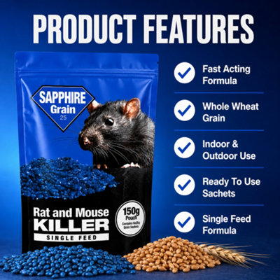 Rat Poison Bait Grains Mouse Bait Sachets Rodent Repellent Grain Bait ...