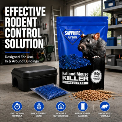 Rat Poison Bait Grains Mouse Bait Sachets Rodent Repellent Grain Bait ...