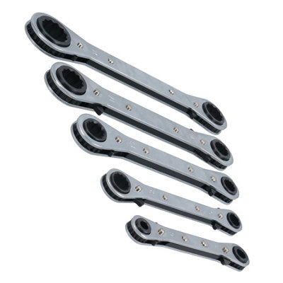 Ratchet Spanner Set Metric Sizes Double Ring Wrench