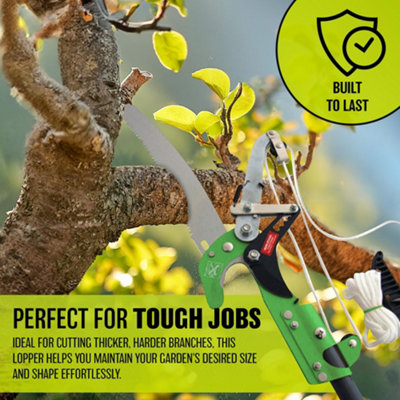 Ratchet Tree Lopper & Telescopic Pole Saw Pruning Cutting Branch ...