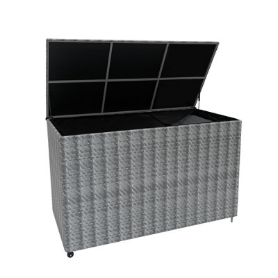 Rattan Cushion Storage Box 996L - Grey
