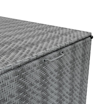 Rattan Cushion Storage Box 996L - Grey
