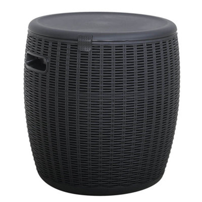 Rattan Effect Ice Cooler wih 45 Litre Capacity - Black
