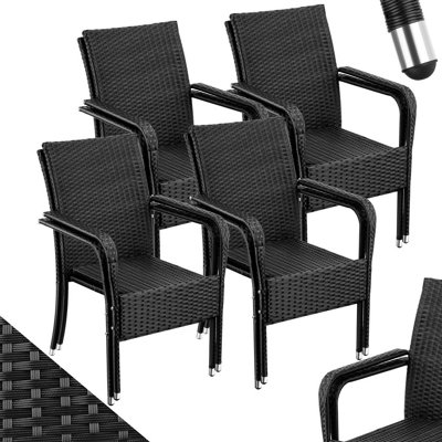 Rattan Garden Chair Girona - polyrattan & steel, weather & sun ...