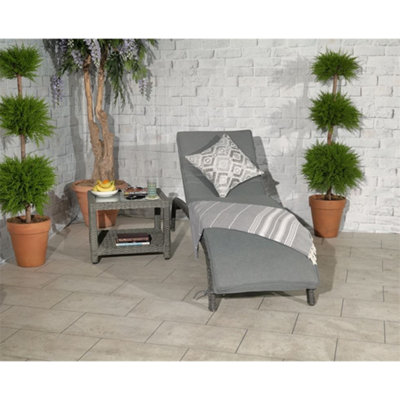 Rattan Multi Position Arched Sun Lounger