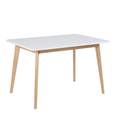 Raven Dining Table in White & Oak | DIY at B&Q