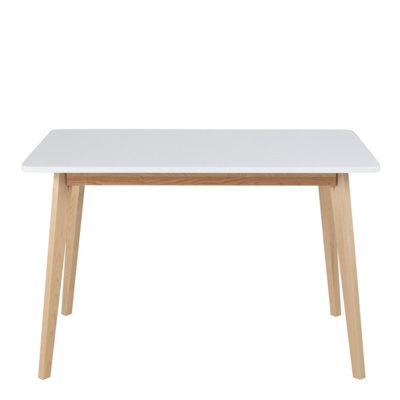 Raven Dining Table in White & Oak | DIY at B&Q