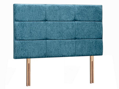 Ravenna Strutted Upholstered Headboard 4FT6 Double - Wool Jade
