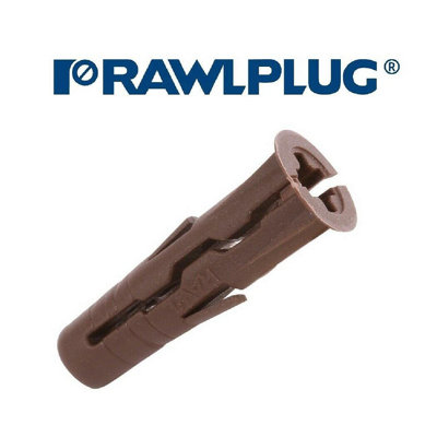 Rawl Plug Multi Purpose Brown 7mm Wall Plugs & Screws / 450 Plugs & 450 ...