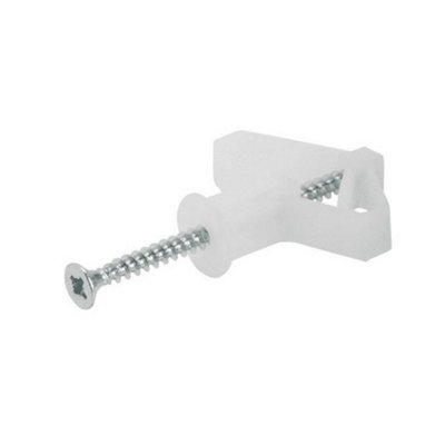Rawlplug Plastic Toggle With Screw (Pack Of 5) White/Silver (10mm ...