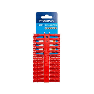 Rawlplug Universal Plug (Pack Of 48) Red (6 x 28mm) | DIY at B&Q