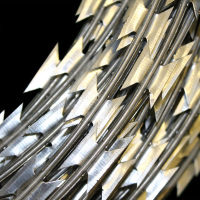 Razor Wire 65m long 10m Coiled Concertina Type Security Barbed Fencing ...