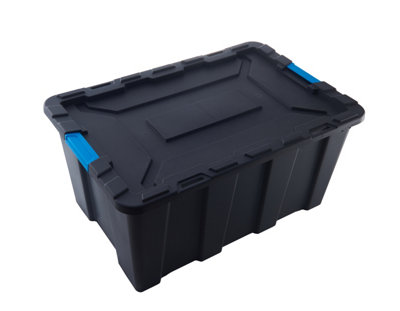 RB BOSS ECO 100L Recycled Plastic Storage Box with Lid & Tray - Heavy ...