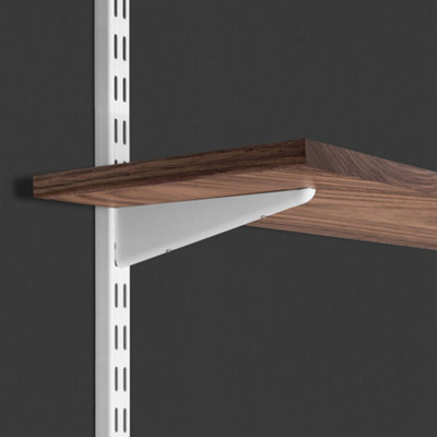 RBUK Twin Slot Brackets 220mm White, Pack of 10