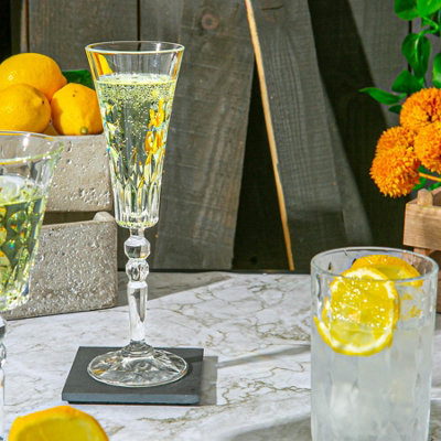 RCR Crystal 24 Piece Marilyn Glassware Set - Modern Cut Glass Stemware ...